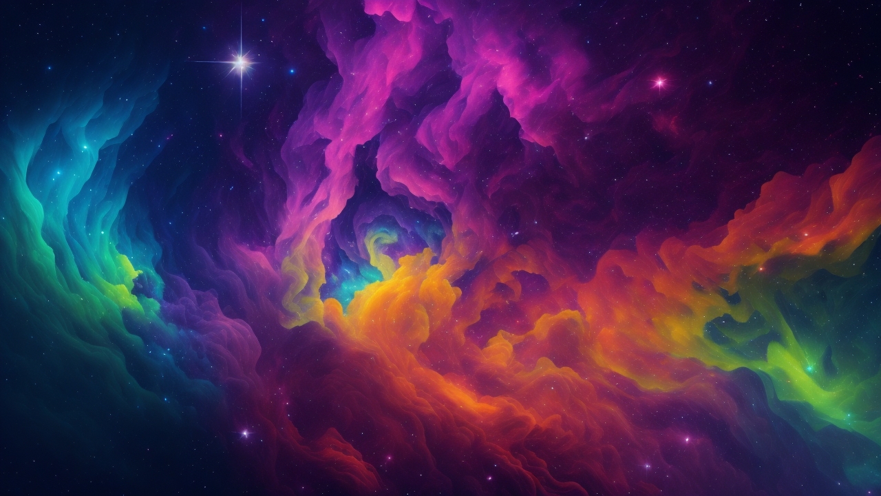 Rainbow colourful galaxy - KDE Store