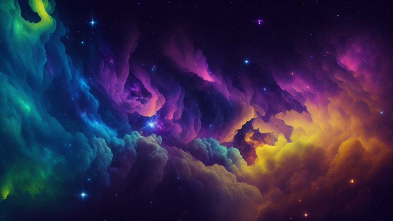 Rainbow colourful galaxy - KDE Store
