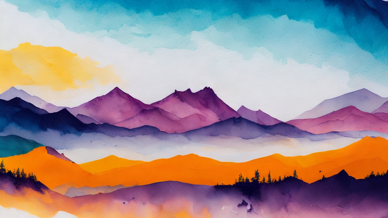 Abstract watercolor landscape - KDE Store