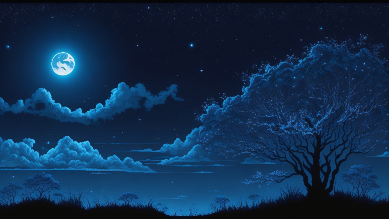 moon night sky - KDE Store