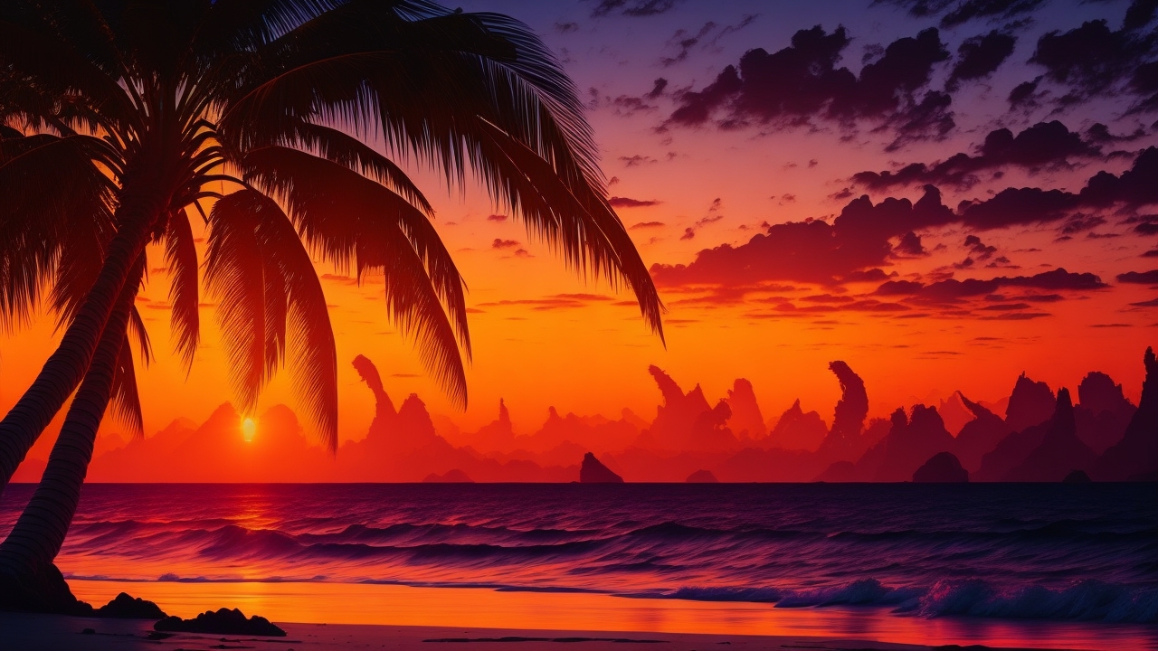 Beautiful Sunset Beach - KDE Store