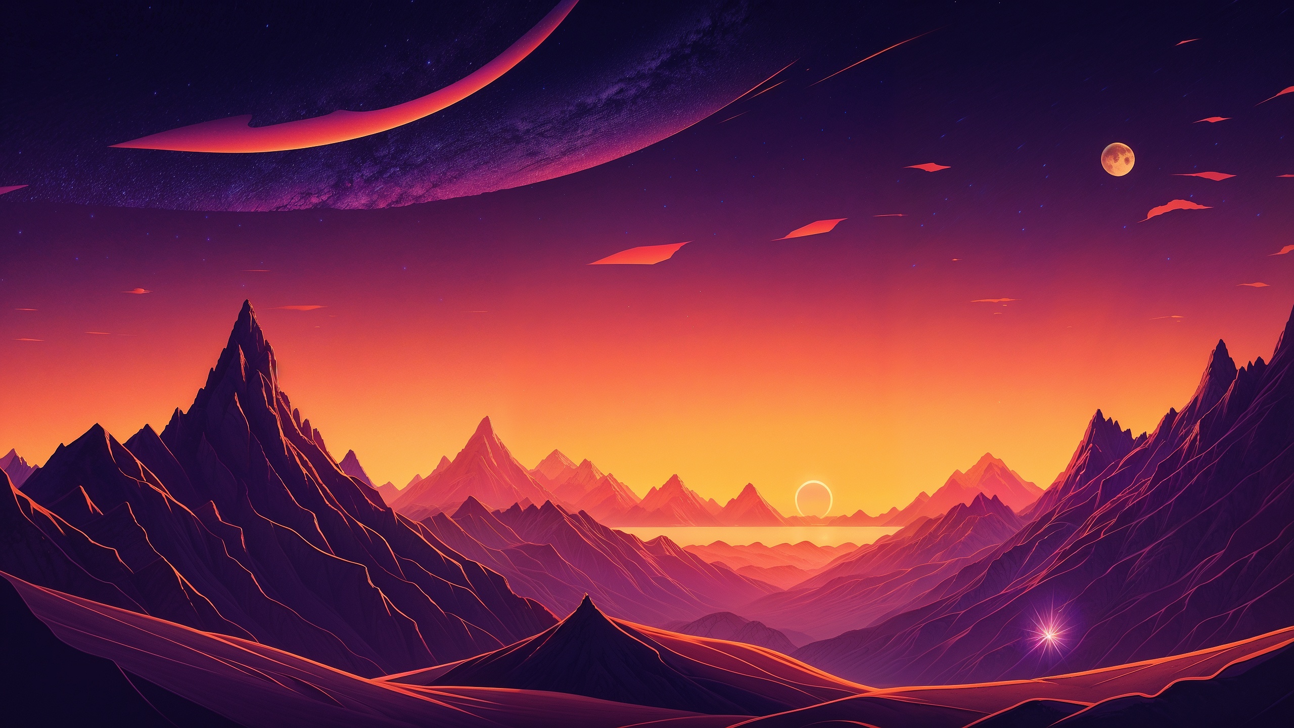 Fantasy mountain wallpaper - KDE Store