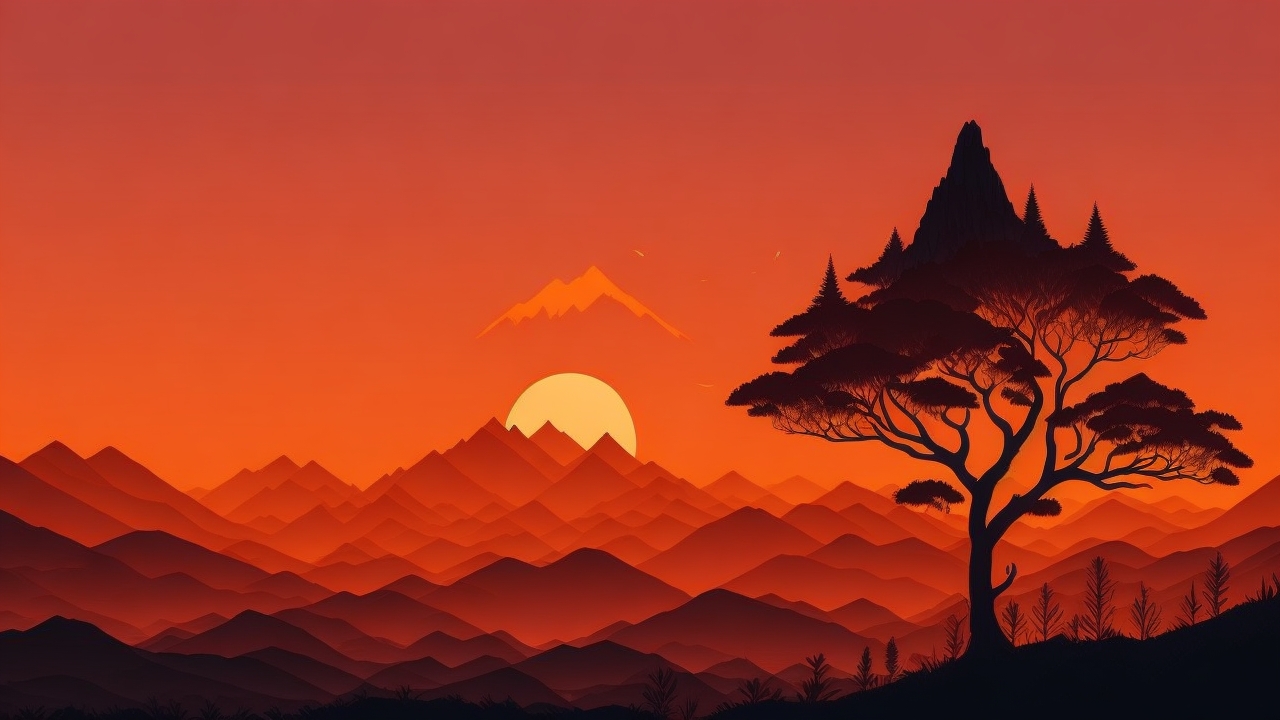 Digital wallpaper landscape - KDE Store