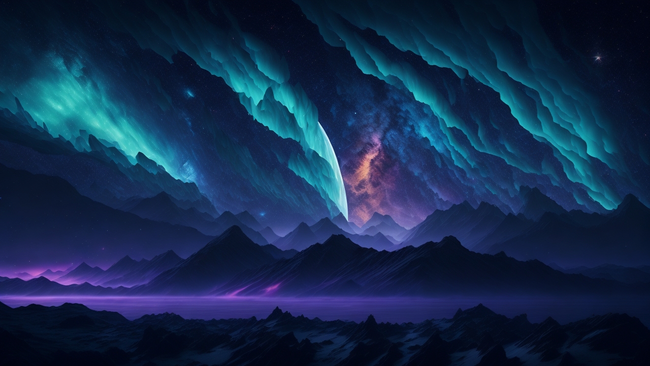 Sky night landscape - KDE Store