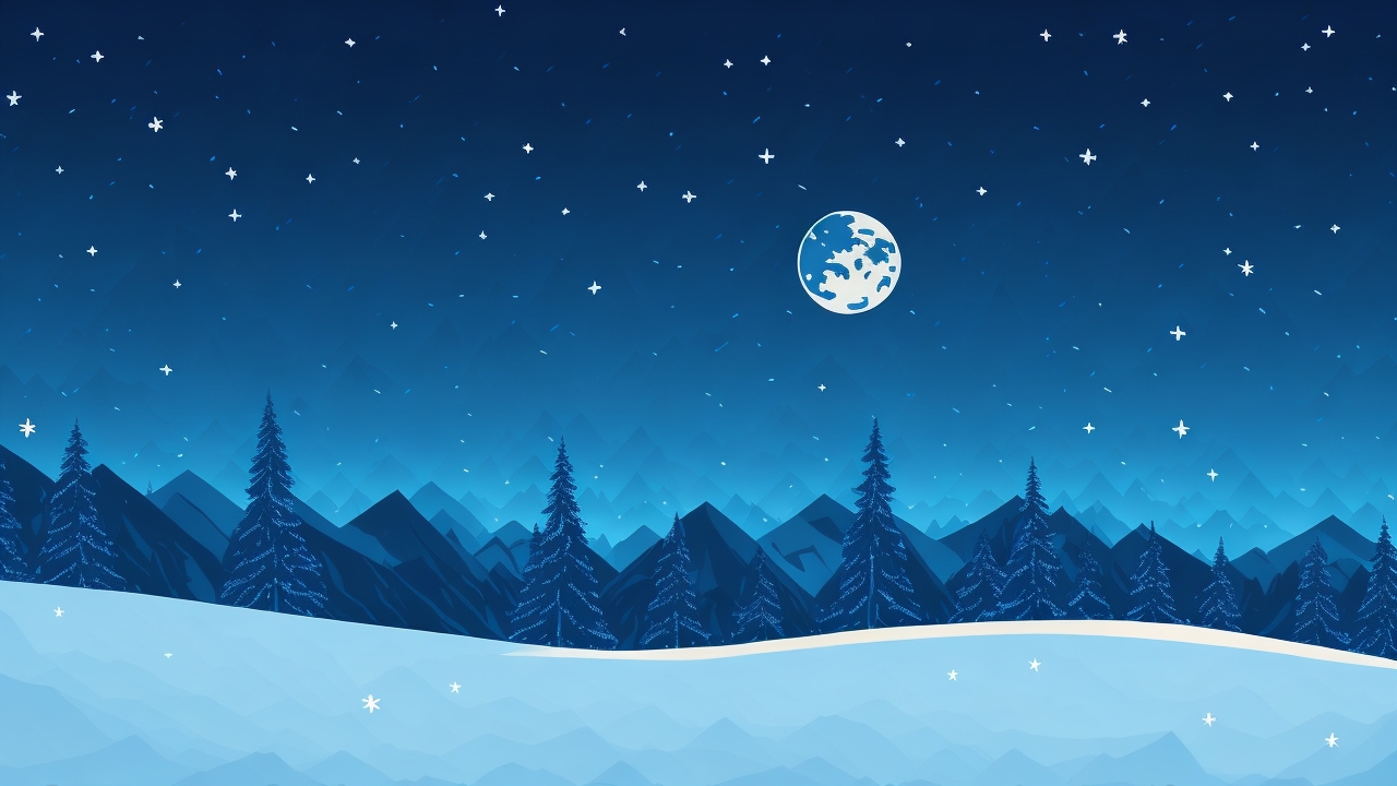 Winter night wallpaper - KDE Store