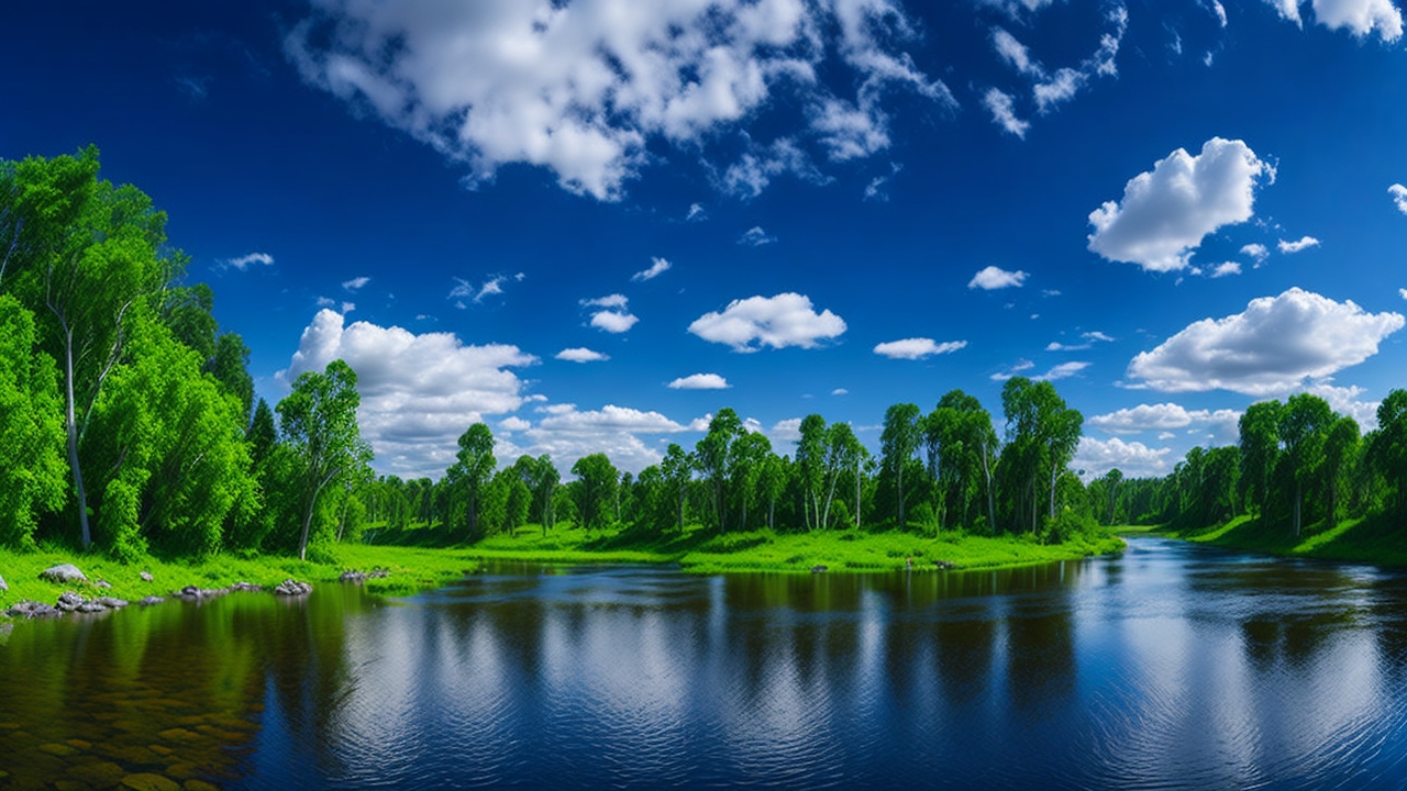 Landscape river forest - KDE Store