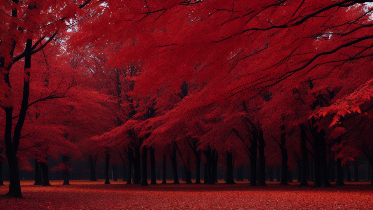 Red tree forest wallpaper - KDE Store