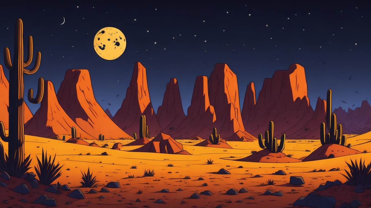 Night desert wallpaper - KDE Store