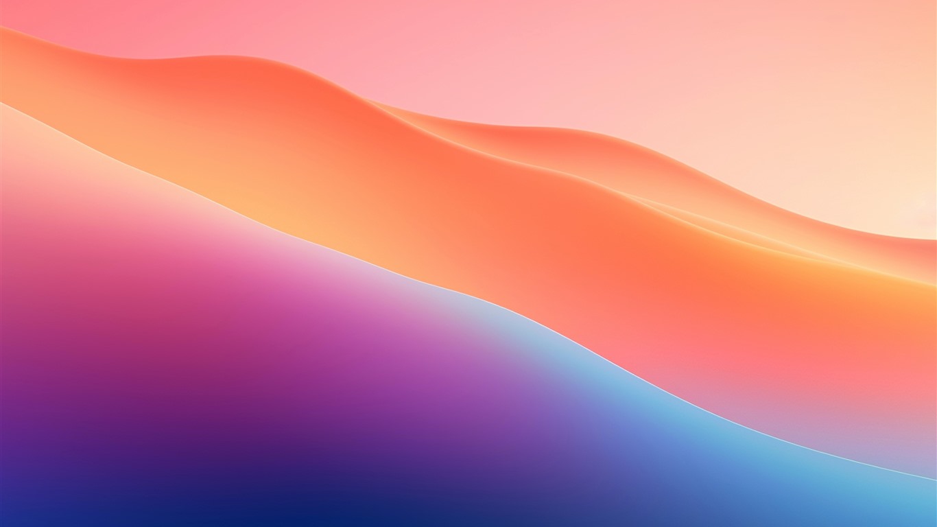 Colorful Mountain Landscape Abstract - KDE Store