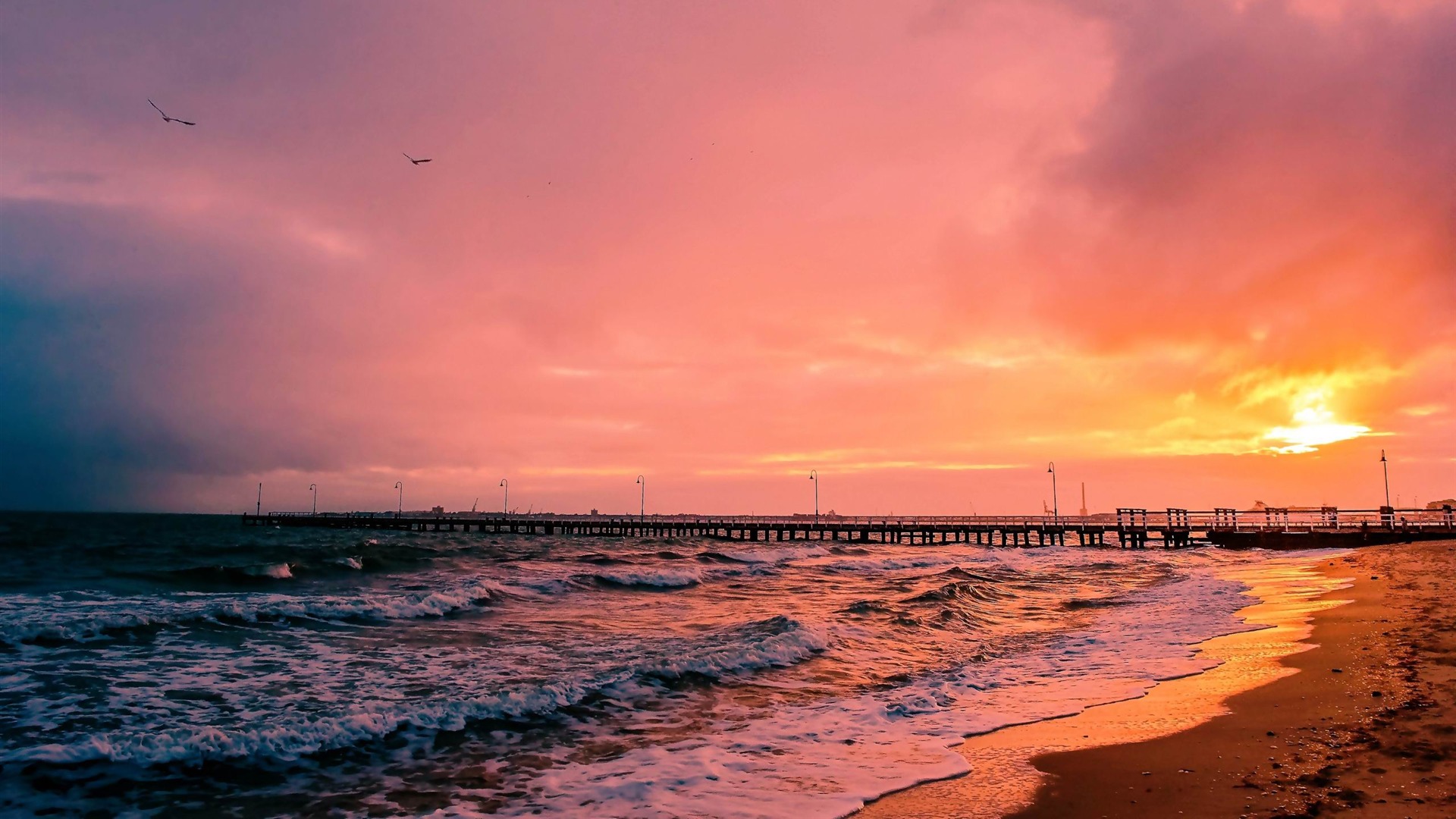 sunset sea beach - KDE Store