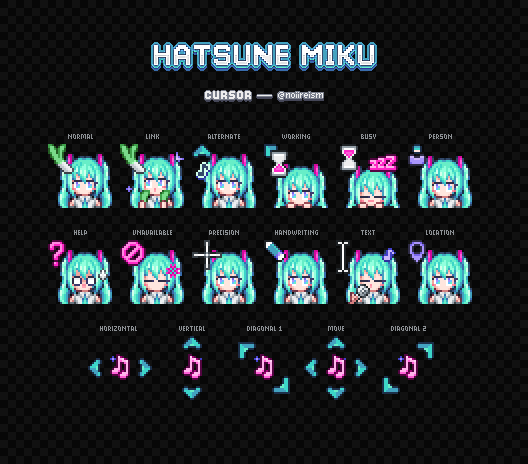 Hatsune Miku Cursors - KDE Store