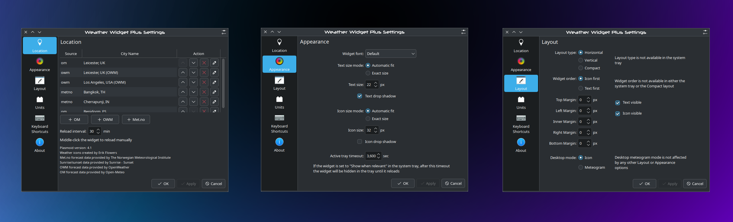 Weather Widget Plus - KDE Store