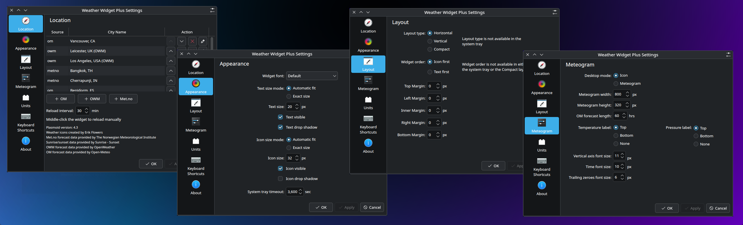 Weather Widget Plus - KDE Store