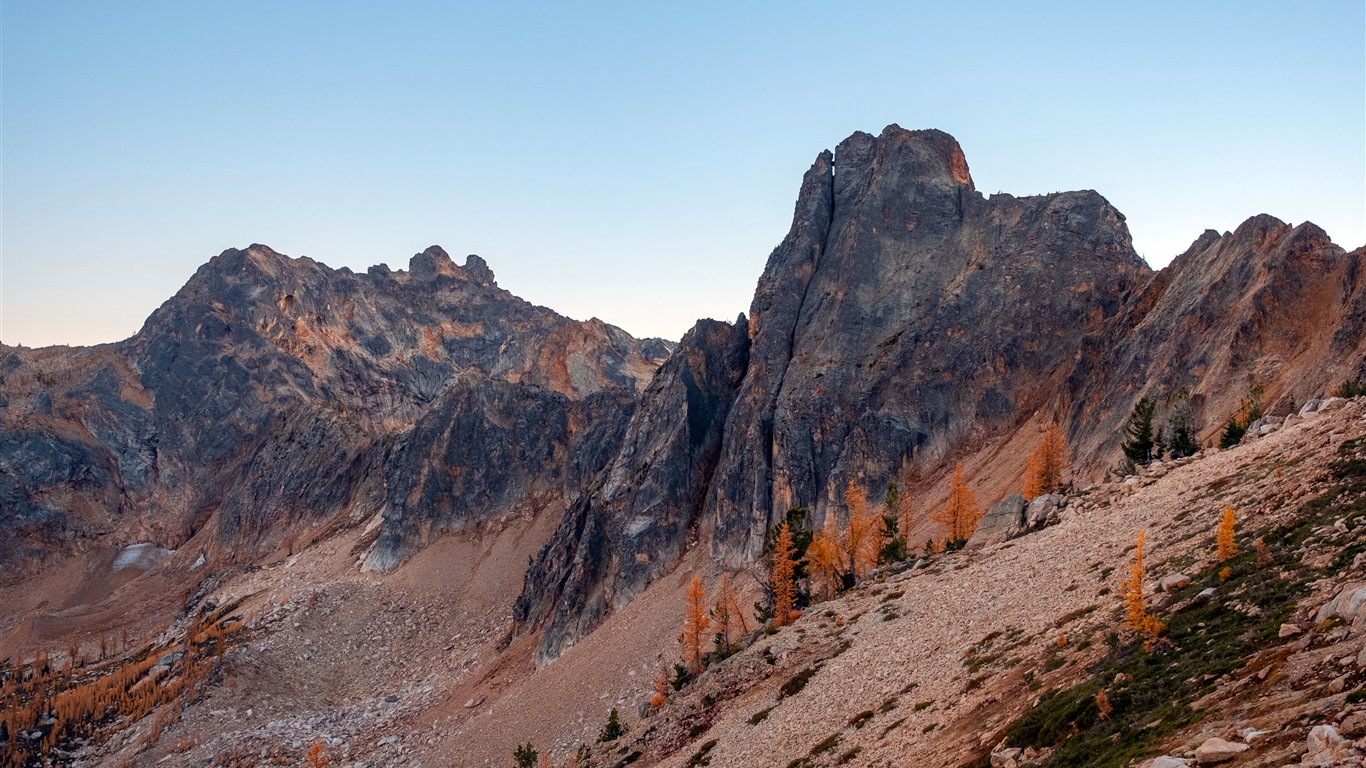 Wilderness Larches Mountain Range Peak Autumn .. - KDE Store