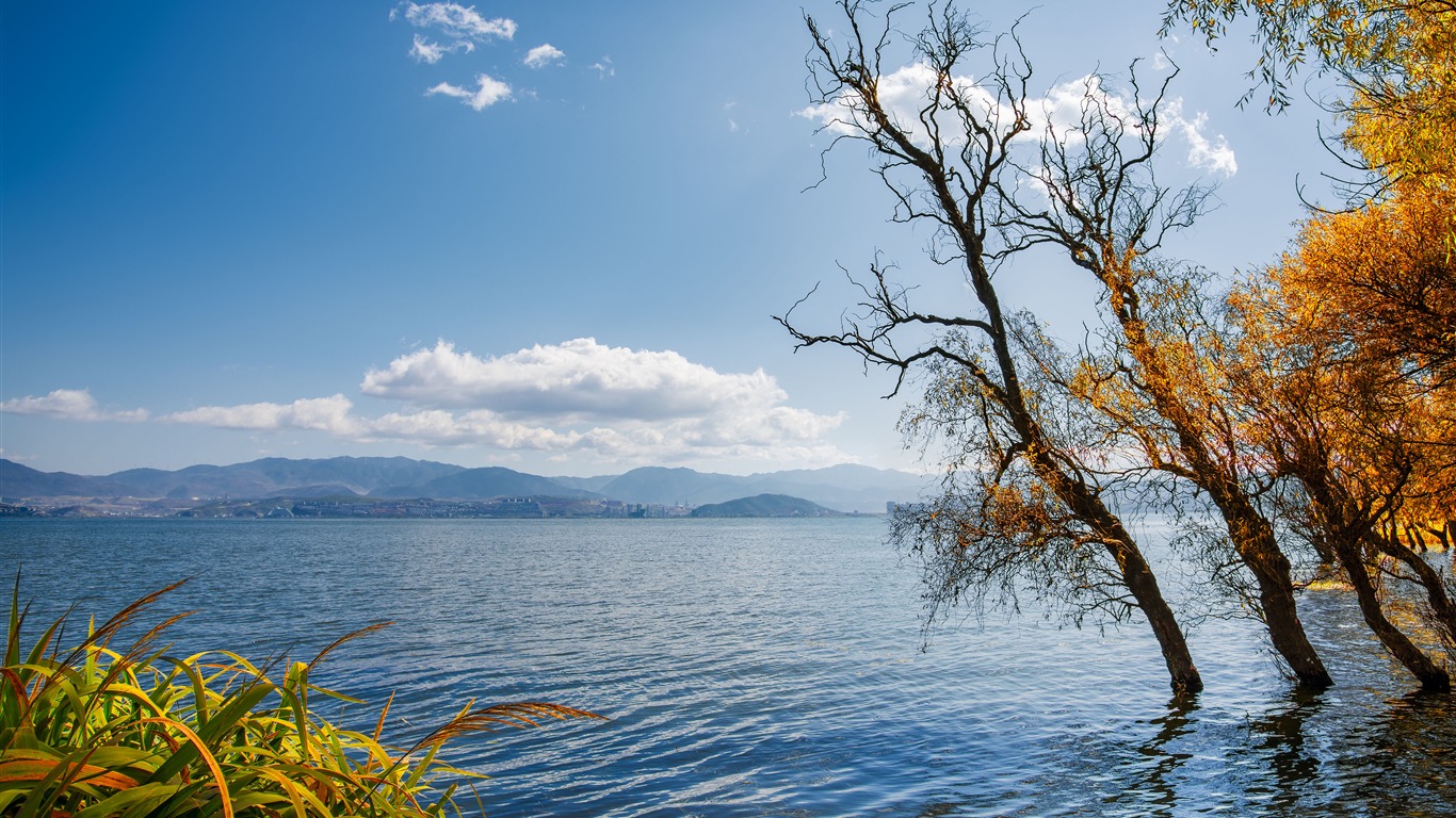 Autumn blue sky lake 2020 Nature Scenery Photo - KDE Store