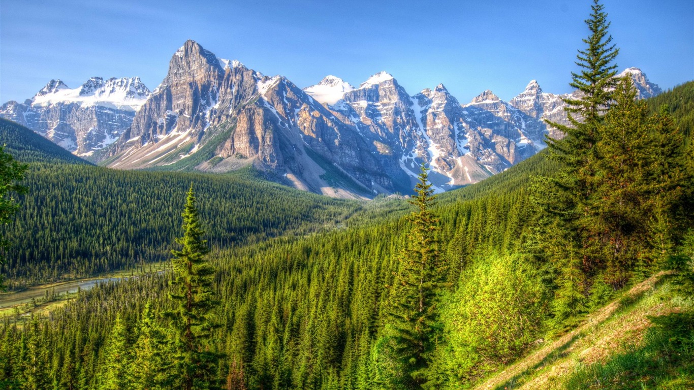 mountains sky grass trees-Landscape HD Wallpap.. - KDE Store