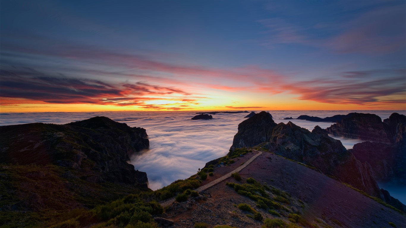 Sunset CloudSea Arieiro Peak Portugal Bing 4K - KDE Store