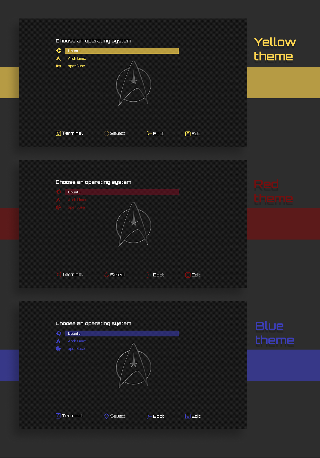Star Trek GRUB Themes - KDE Store