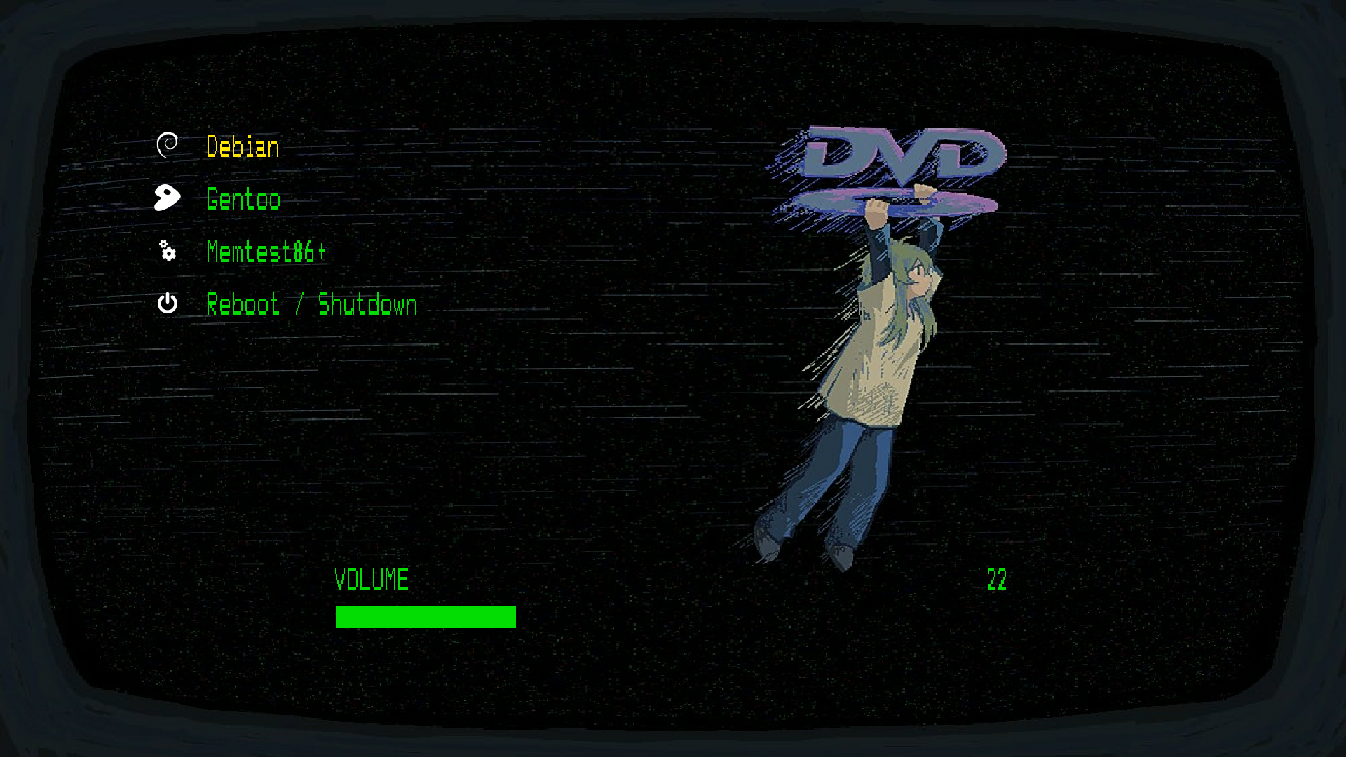 GRUB/Ventoy Theme looking like old CRT TV - KDE Store