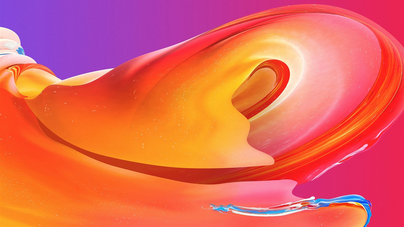 Orange curve wave abstract art - KDE Store