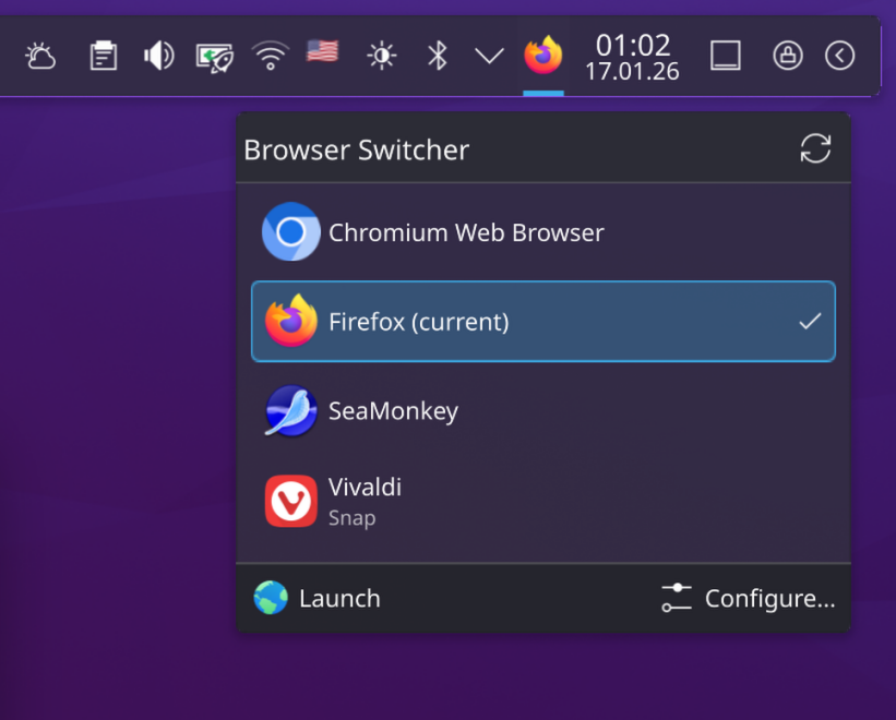Browser Switcher - KDE Store