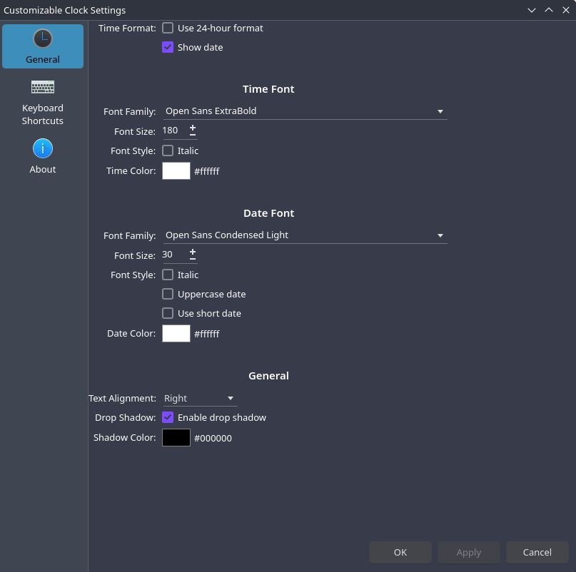 Customizable Clock - KDE Store