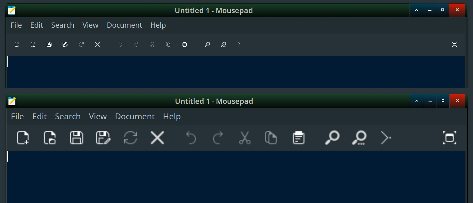 Thunar and Mousepad toolbar buttons size on 4K screens - KDE Store